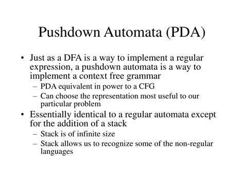 ppt pushdown automata powerpoint presentation free download id 799474