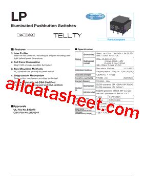 LP SERIES Datasheet PDF Copal Electronics