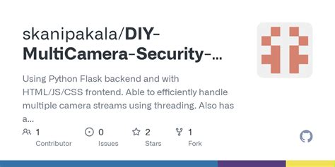 GitHub Skanipakala DIY MultiCamera Security System With SecureFileStorageServer FacialRec