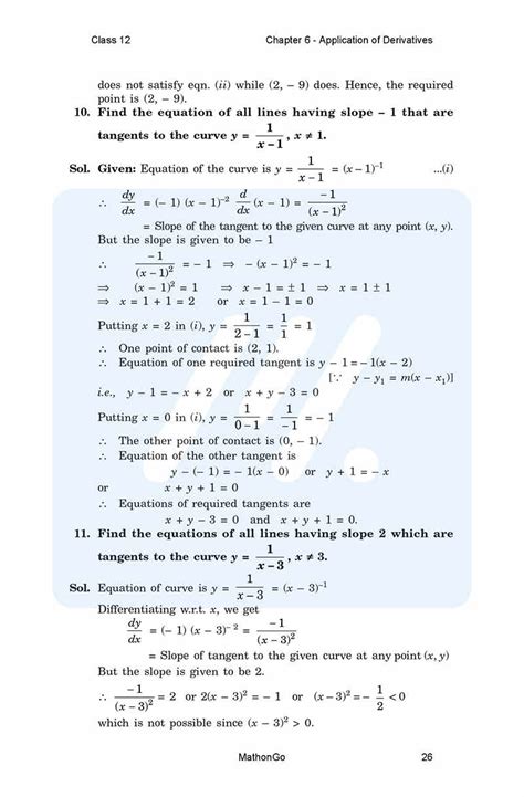 Ncert Solutions For Class 12 Maths Chapter 6 Application Of Derivatives Mathongo
