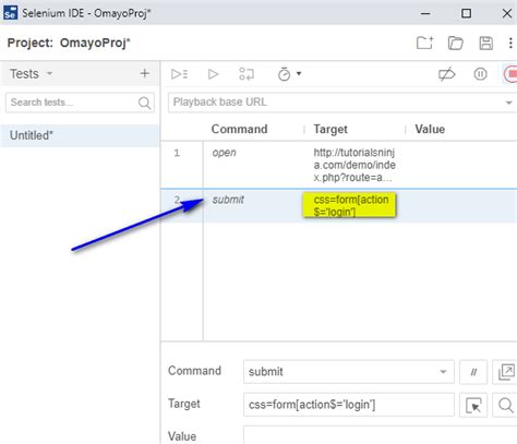 New Selenium Ide Using ‘submit Command Qafox