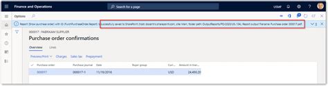 Save Purchase Orders To SharePoint In D FO