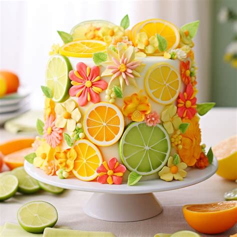 Citrus Symphony A Vibrant Cake Confection Celebrating The Zest Of
