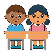 School Clipart Hand Drawn Illustration Of A Girl Sitting At A Desk