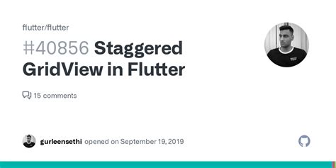 Staggered Gridview In Flutter · Issue 40856 · Flutterflutter · Github