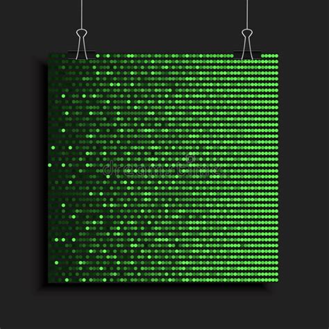Poster From Green Sequins Glitters Or Sparkles Stock Vector