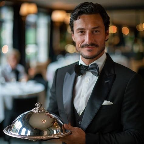 Free Elegant Server Posing Image Elegant Waiter Server Download