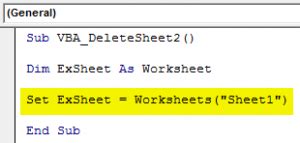 Vba Delete Sheet How To Delete Sheet In Excel Vba