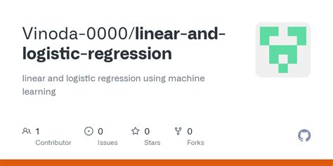 github vinoda 0000 linear and logistic regression linear and