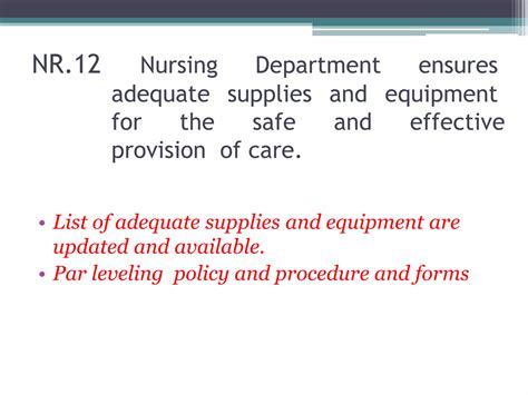 Cbahi Nursing Standards Pptx