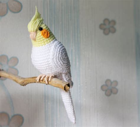 Crochet Cockatiel Pattern Easy Amigurumi Parrot Diy Pdf Pattern Etsy