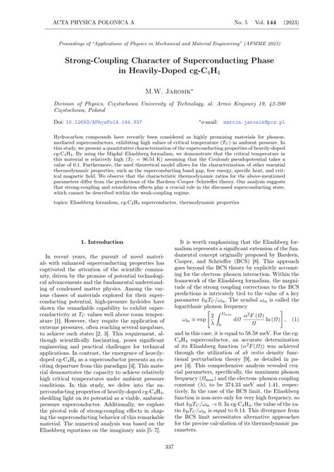 Pdf Strong Coupling Character Of Superconducting Phase In Heavily Doped Cg C 4 H 4