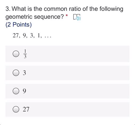 Solved 3 What Is The Common Ratio Of The Following