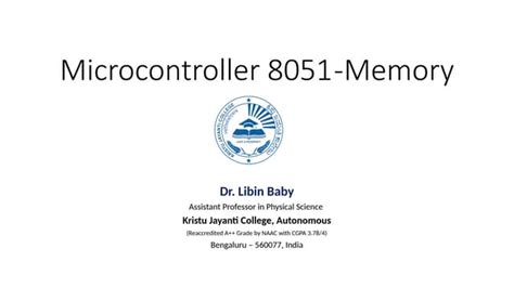 Microcontroller 8051 On Chip Memory And External Memory Pptx
