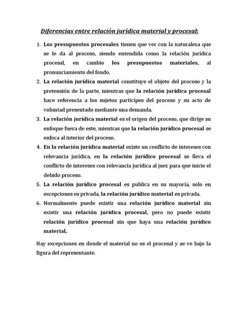 Diferencias Entre Relaciones Jurídicas Pdf