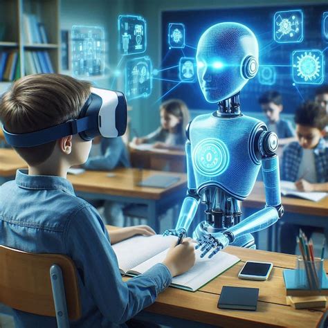 Headset De Realidad Virtual Que Utiliza Tecnología De Inteligencia Artificial Robótica Ia