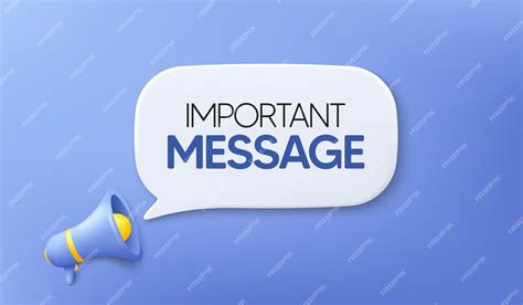 Ícono De Mensaje Importante 3d Notificación De Megáfono O Advertencia