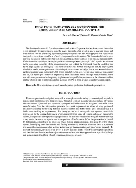 Pdf Using Flow Simulation As A Decision Tool For Improvements In