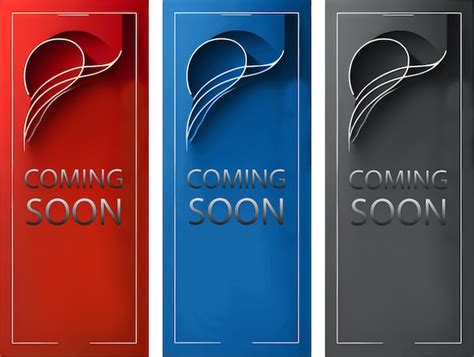Premium Vector Vector Coming Soon Labels 3 Colors