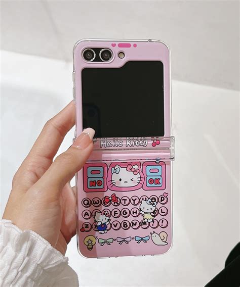 고양이 캐릭터 키치한 감성 전화기 디자인 힌지보호 하드 삼성 갤럭시 Z플립5 Z플립4 Z플립3 제트플립5 제트플립4 제트플립3 지플립5 지플립4 지플립3 Zflip5 케이스