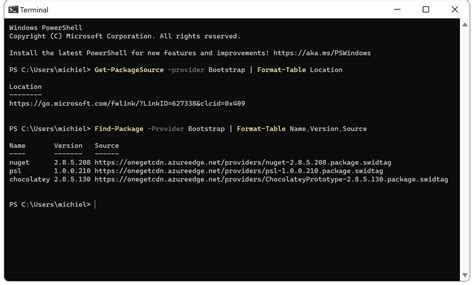 Powershell Package Management Ffwd