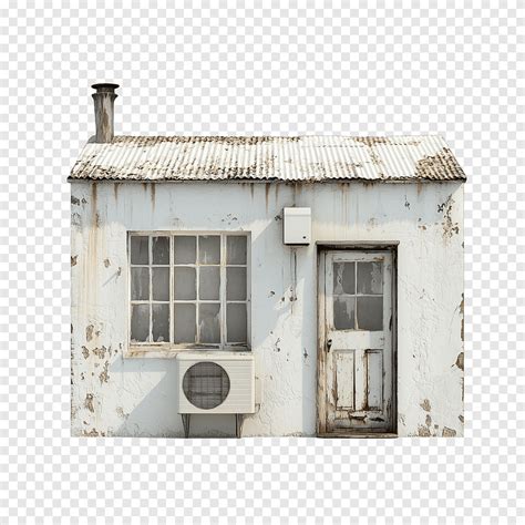 버려진 집 오래된 건물 에어컨 장치 풍화된 벽 녹슨 지붕 버려진 집 도시의 쇠퇴 포스트 아포칼립스 로우 폴리 건축 시각화 Png Pngegg
