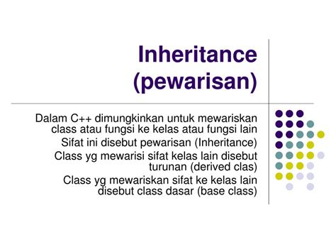 ppt inheritance pewarisan powerpoint presentation free download