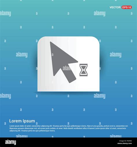 Mouse Cursor Loading Icon Blue Sticker Button Stock Vector Image Art Alamy