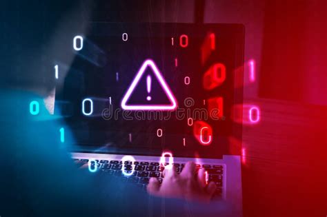 System Hacked Warning Alert Cyberattack Computer Network