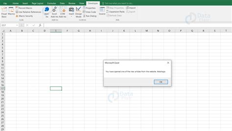 Excel Vba Subroutine Dataflair