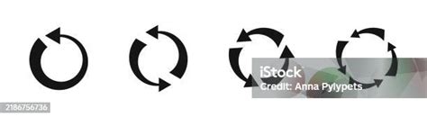Rotation Arrow Icon Set Refresh Reload Recycle Reset Rotate Arrows Rotation Icons Circular
