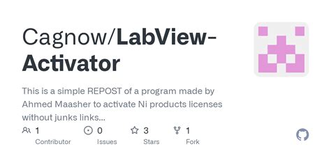 github cagnow labview activator this is a simple repost of a program