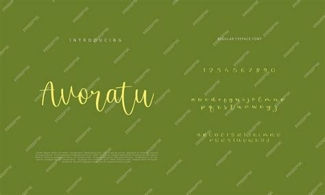 Premium Vector Handwritten Script Font Hand Drawn Brush Style Modern