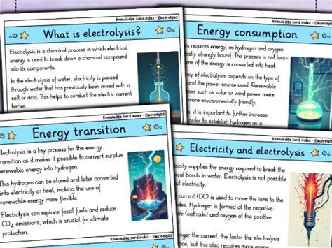 Electrolysis Flashcards Chemistry Process Applications