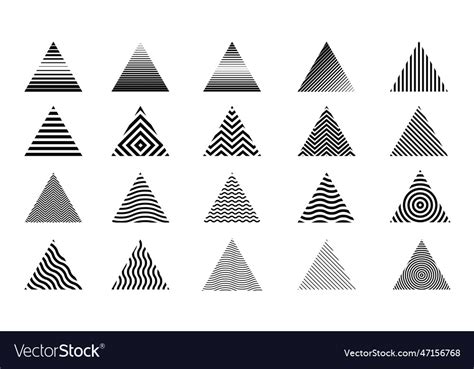 Set Of Abstract Triangle Shapes Design Abstract Vector Image