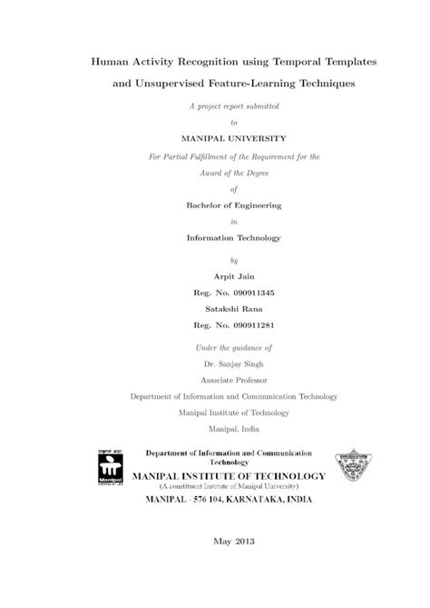 Pdf Project Report Human Action Recognition Dokumen Tips