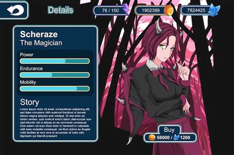 Premium Vector Anime Game Gui