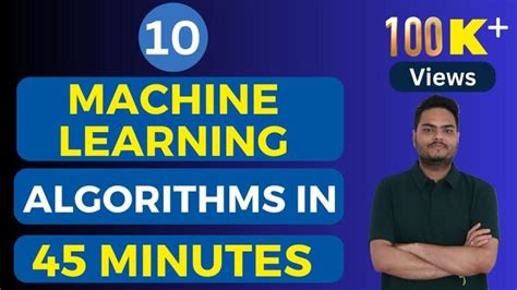 Venkata Krishnanb On Linkedin 10 Ml Algorithms In 45 Minutes Machine Learning Algorithms For