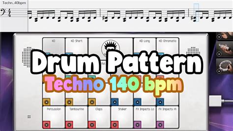 Techno Beat 140 Bpm Drum Pattern No Copyright Midi Include Youtube
