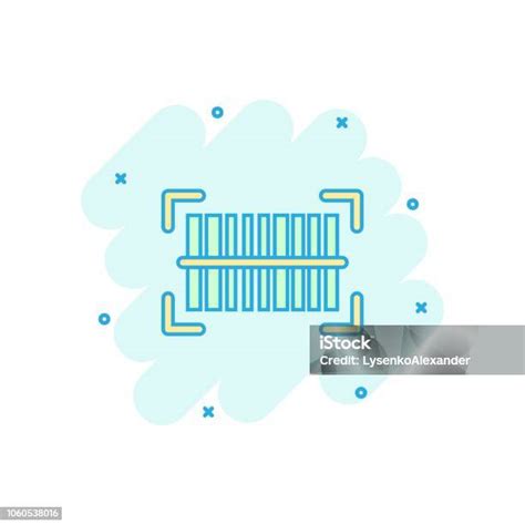 만화 스타일에서 벡터 만화 바코드 제품 유통 아이콘 바코드 기호 그림 그림 레이블 비즈니스 스플래시 효과 개념을 검색 합니다 개성 개념에 대한 스톡 벡터 아트 및 기타