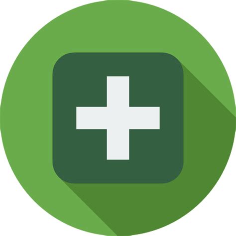 Plus Flat Circular Flat Icon