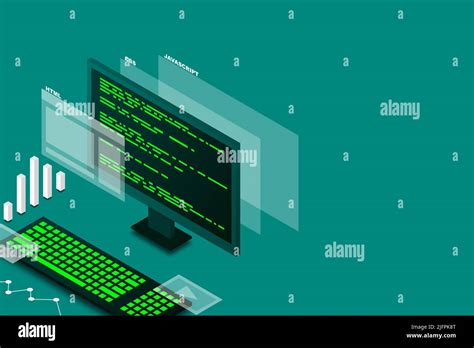 Web Design And Development Computer Programming Isometric Technology Programming Work Web