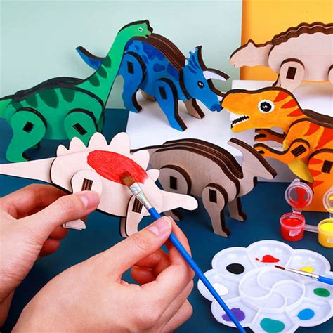 몬테소리 나무 퍼즐 공룡 그림 파인 모터 스킬 몬테소리 장난감 어린이용 3 세 교육 보조 선물 D65y Aliexpress