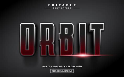 Premium Vector Orbit 3d Editable Text Effect Template