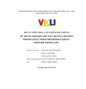 Sử dụng socket để xây dựng chương trình chat theo mô hình client server trong ipc