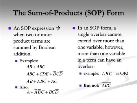 Ppt Sum Of Products Sop Powerpoint Presentation Free Download Id