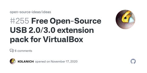 Free Open Source Usb 2 0 3 0 Extension Pack For Virtualbox · Issue 255 · Open Source Ideas
