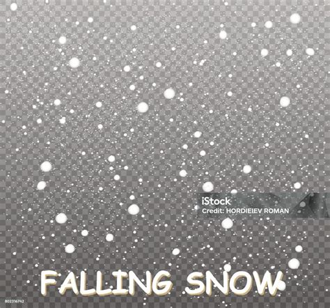 스톡 벡터 일러스트 레이 션 떨어지는 눈 눈송이 눈 투명 한 배경입니다 눈의가 12월에 대한 스톡 벡터 아트 및 기타 이미지 12월 겨울 계절 Istock