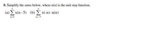 Solved 7 Find Closed Form Expressions For The Sums Below Chegg Com