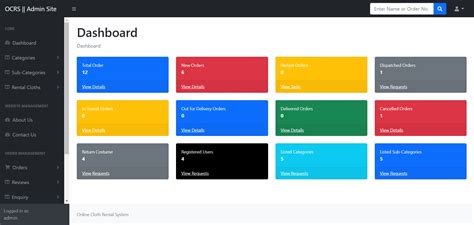 Online Cloth Rental System Project In Php Cloth Rental Management System Project